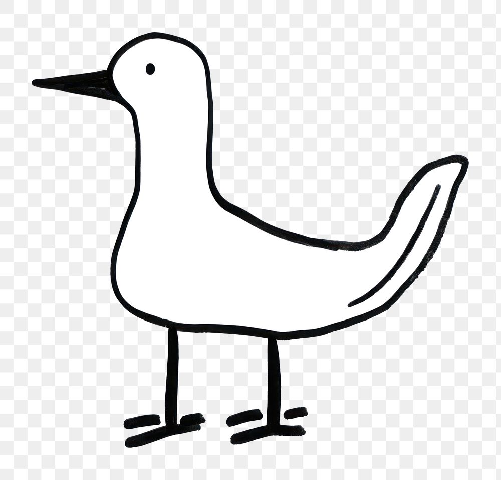 Minimal illustration duck drawing sketch | Premium PNG - rawpixel