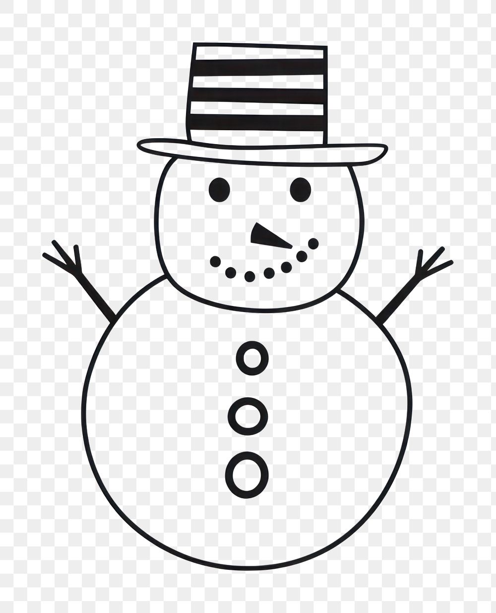 PNG Minimal illustration snowman drawing | Premium PNG - rawpixel