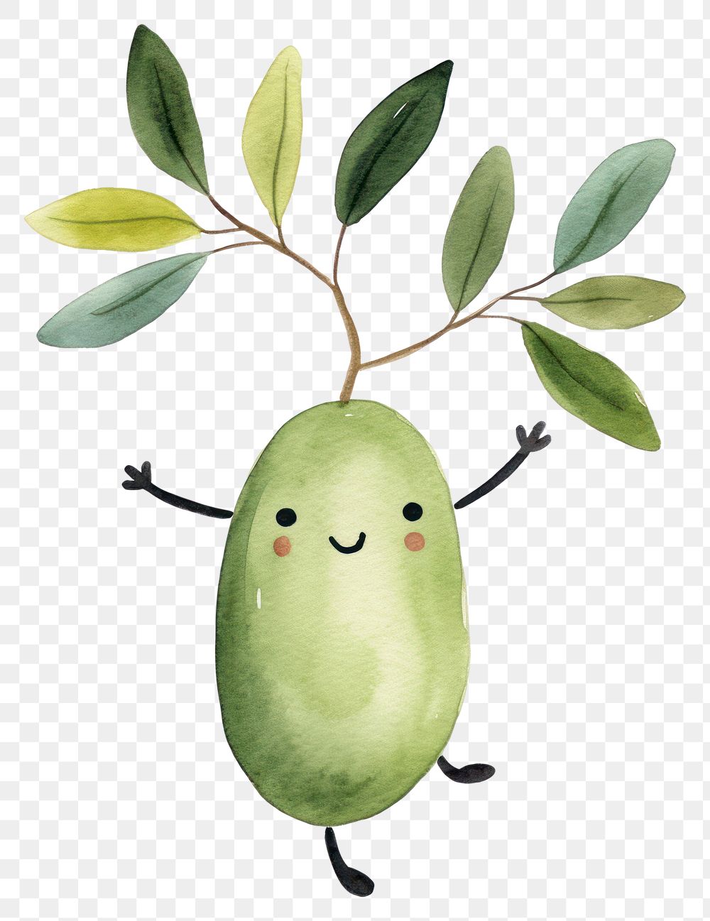 PNG Dancing olive plant pear | Premium PNG - rawpixel