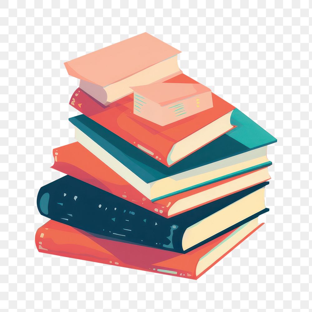 PNG Book stack publication cartoon | Free PNG - rawpixel