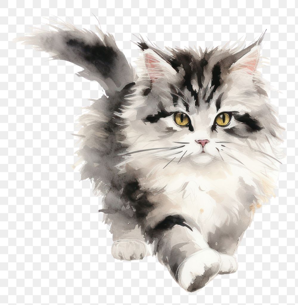 PNG Cute cat walking drawing | Free PNG - rawpixel
