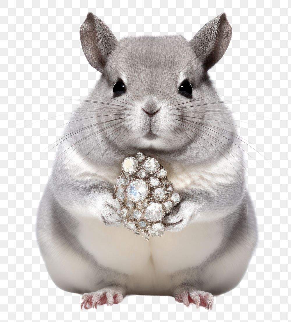PNG Chinchilla jewelry animal rodent | Free PNG - rawpixel