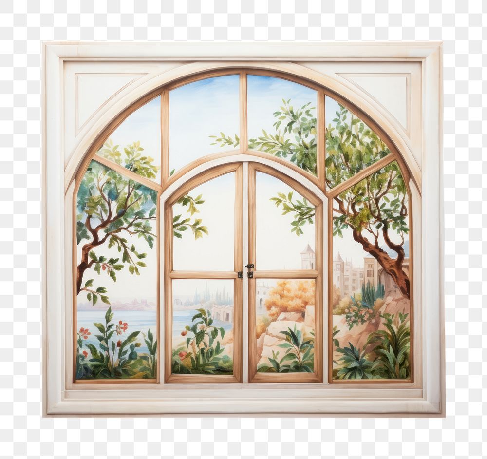 PNG scenic window mural nature | Premium PNG - rawpixel