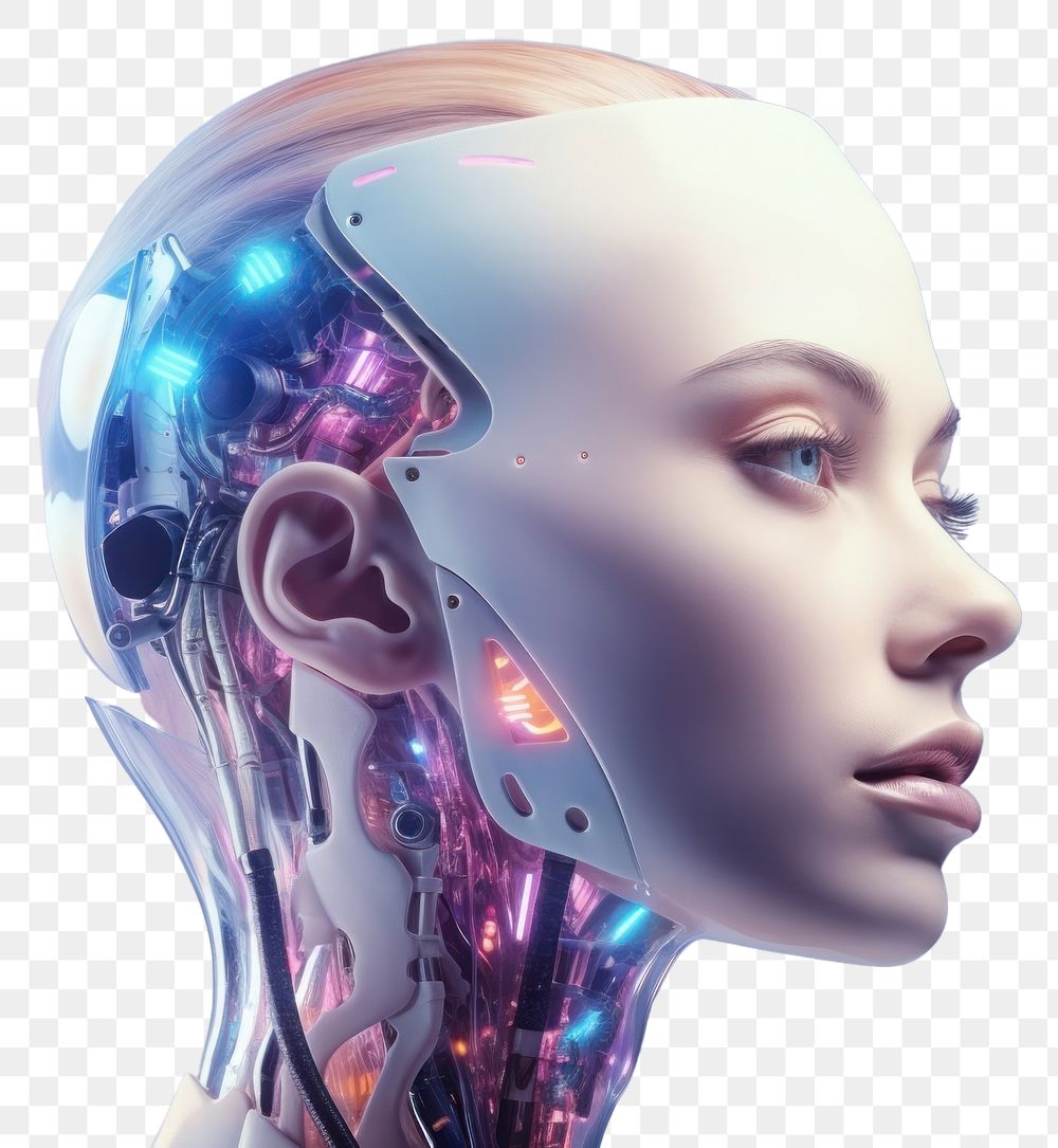 PNG Female android face robot | Premium PNG - rawpixel