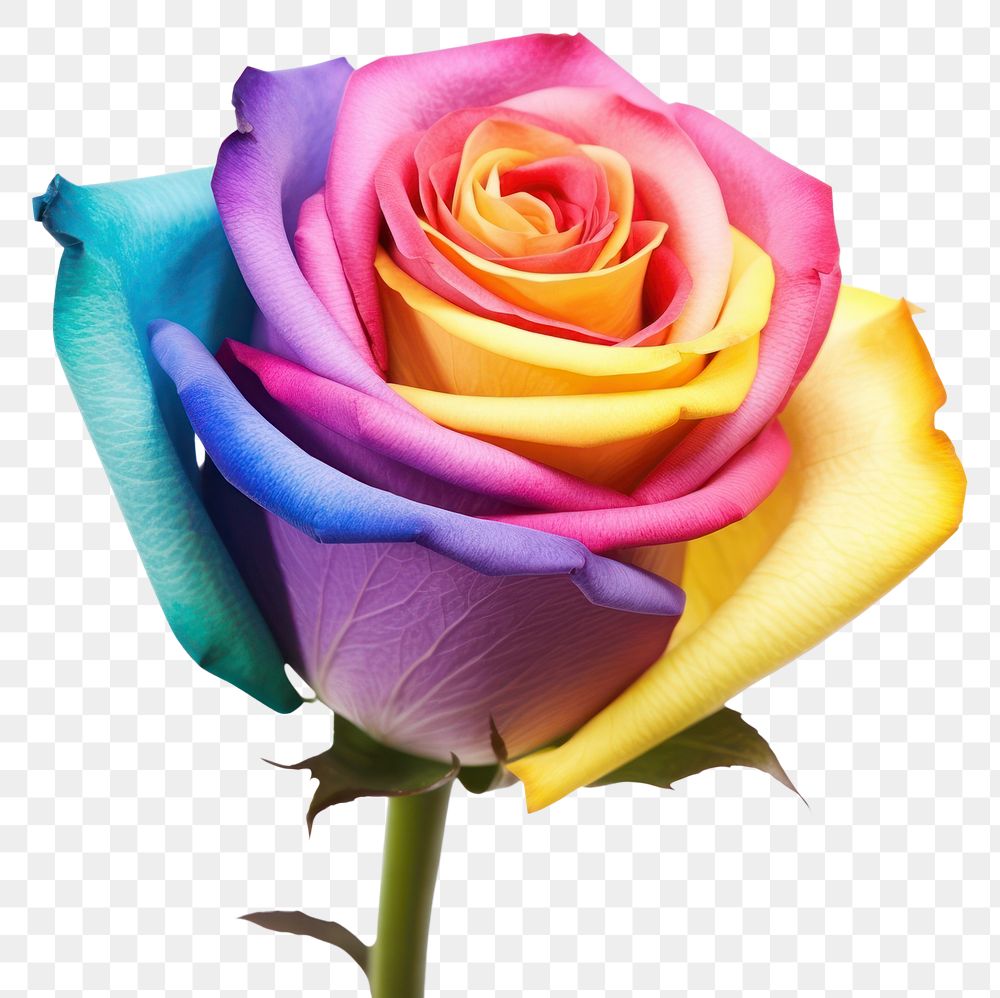 PNG Rainbow rose flower plant | Premium PNG - rawpixel