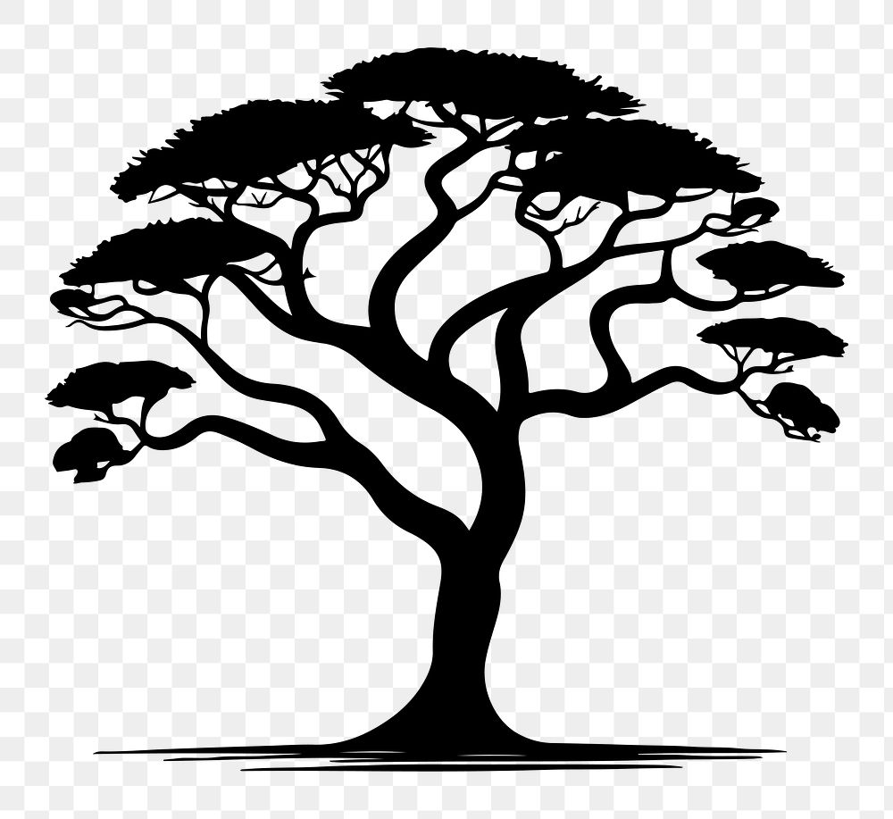 PNG African tree silhouette drawing | Free PNG - rawpixel