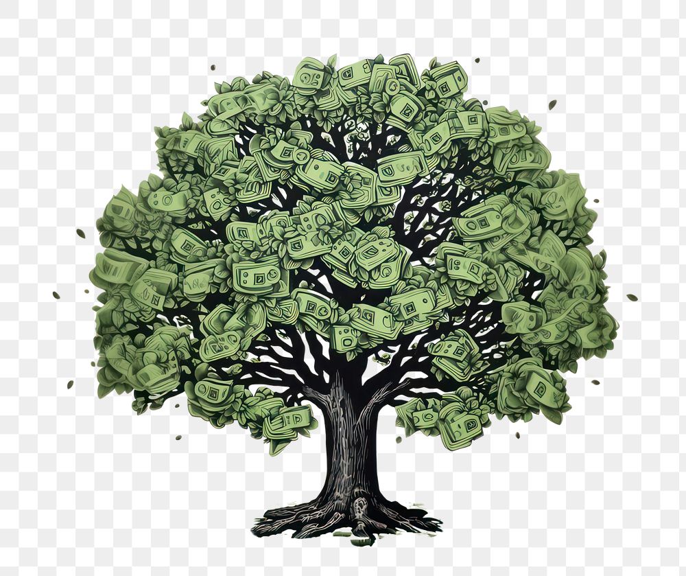 PNG Dollar money tree drawing | Free PNG - rawpixel