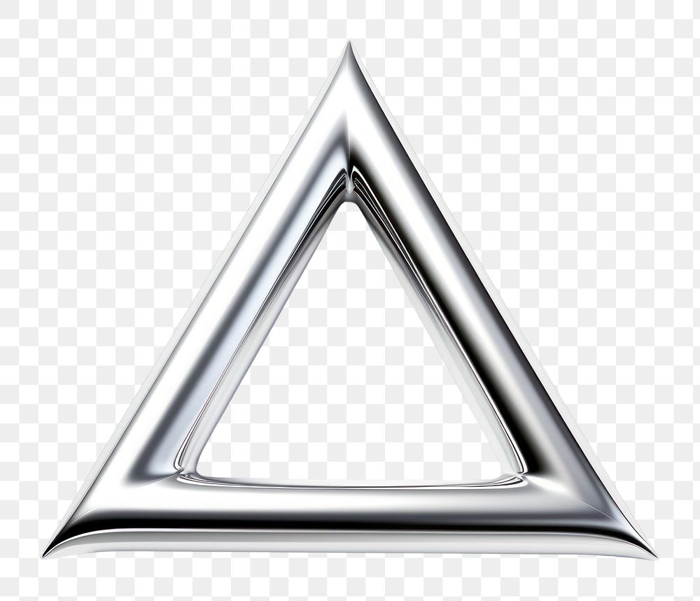 PNG triangle symbol silver shape | Premium PNG - rawpixel