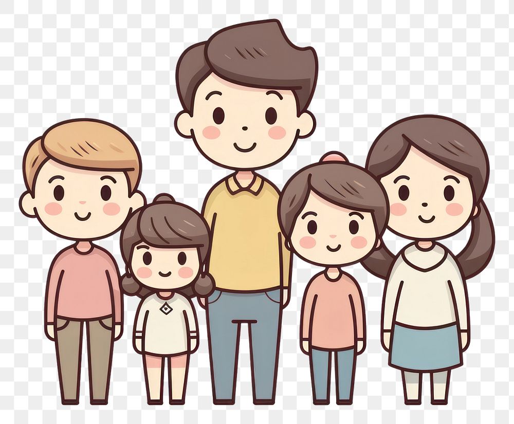PNG Family cartoon child cute. | Free PNG - rawpixel