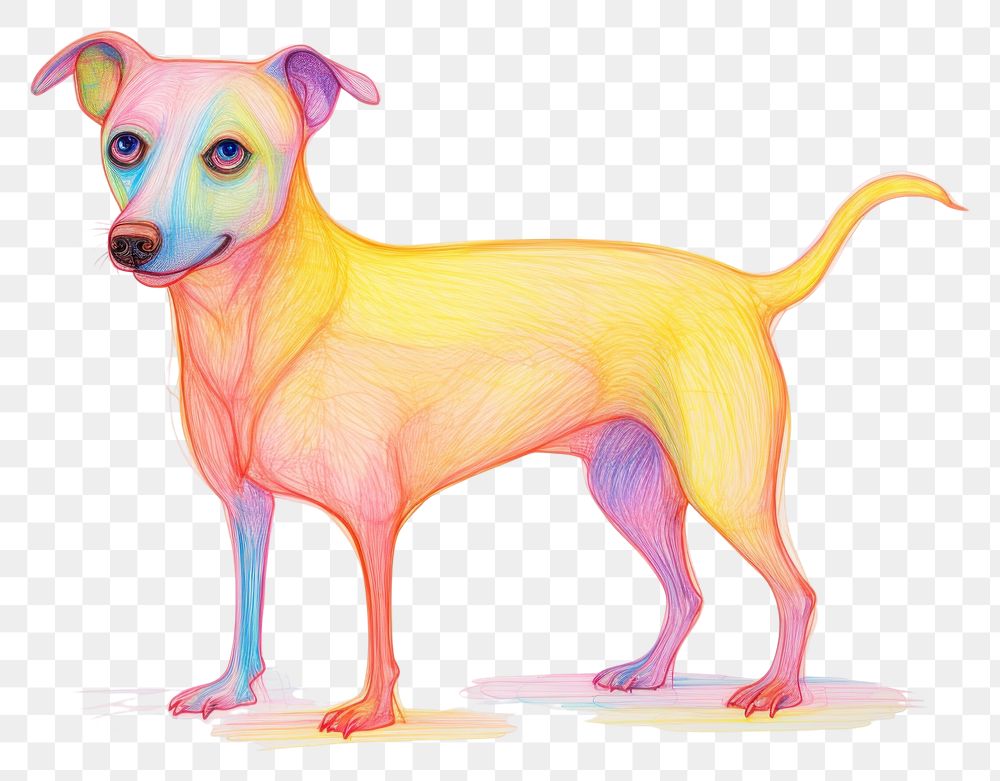 PNG dog drawing painting animal. | Free PNG - rawpixel