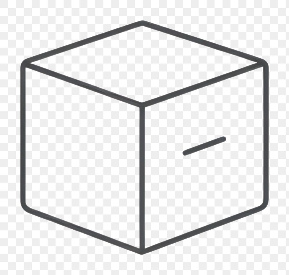 PNG Minimalist cube box line | Free PNG - rawpixel