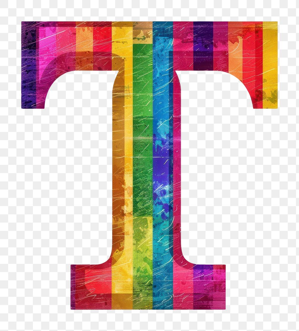 Rainbow alphabet T collage purple | Free PNG - rawpixel