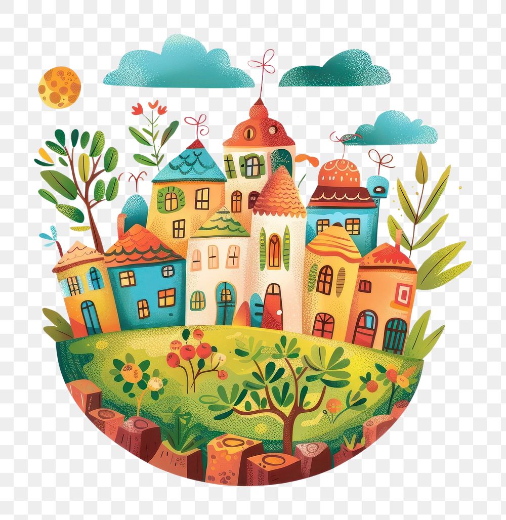 PNG World boho naive funky | Free PNG - rawpixel