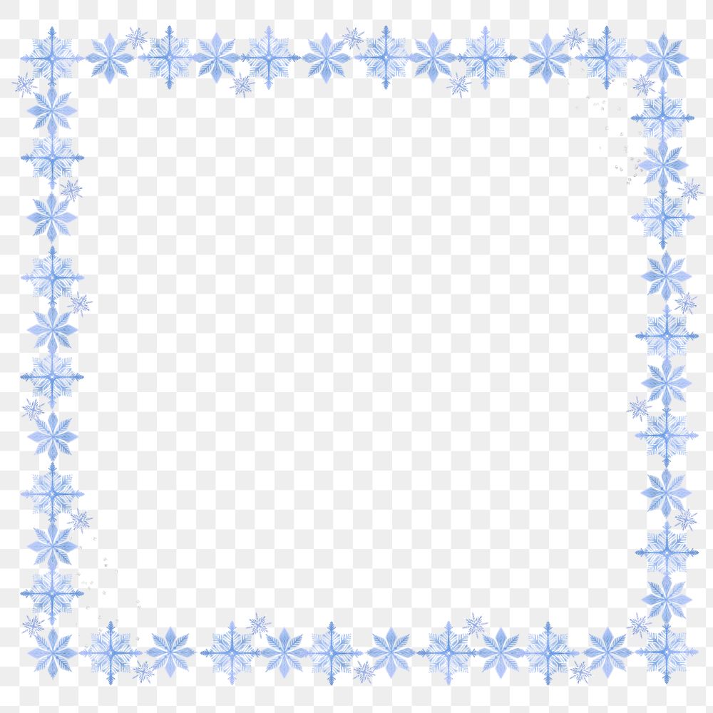 Snowflakes Frame PNG Images | Free Photos, PNG Stickers, Wallpapers ...