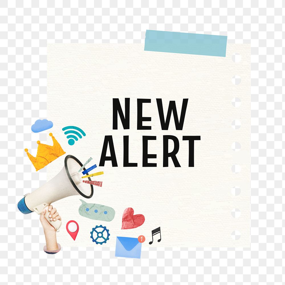 New alert png digital marketing | Premium PNG - rawpixel