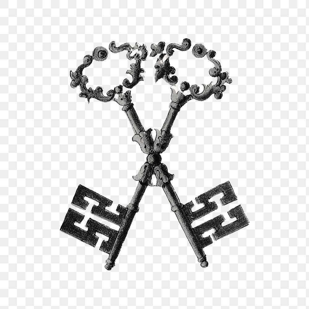 Crossed ancient keys png, Masonic | Premium PNG - rawpixel