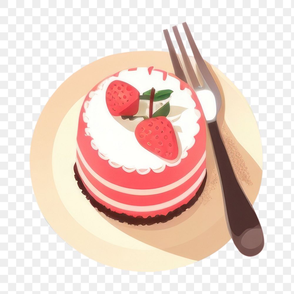 PNG Strawberry dessert cream fruit. | Free PNG - rawpixel