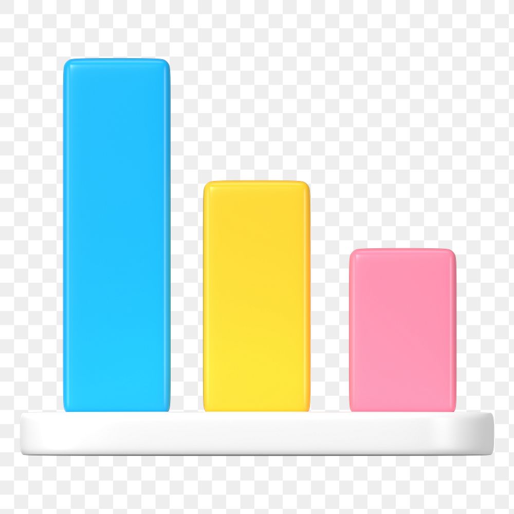Declining bar chart png clipart, | Premium PNG Sticker - rawpixel