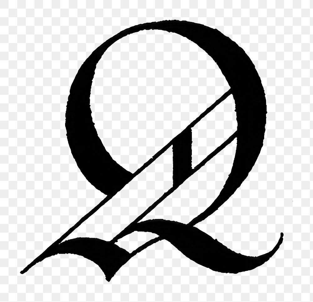 Q letter PNG, church text | Premium PNG - rawpixel