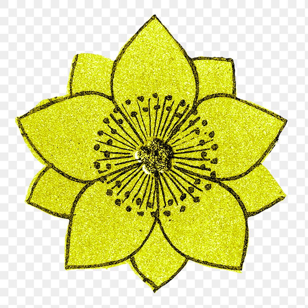 Yellow flower png sticker, Chinese | Premium PNG - rawpixel