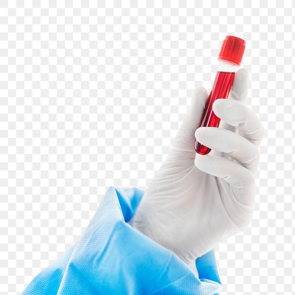Doctor holding a blood test | Free PNG Sticker - rawpixel