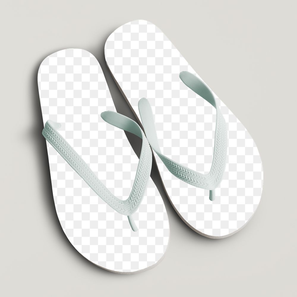 White flip flop png summer | Free PNG - rawpixel