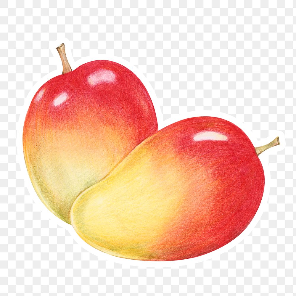 Apple mango fruit illustration png | Free PNG Sticker - rawpixel