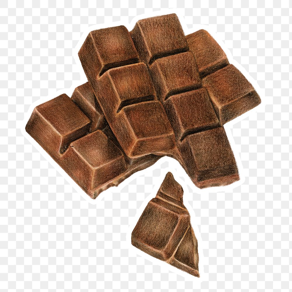 Hand drawn chocolate bar sticker | Premium PNG Sticker - rawpixel