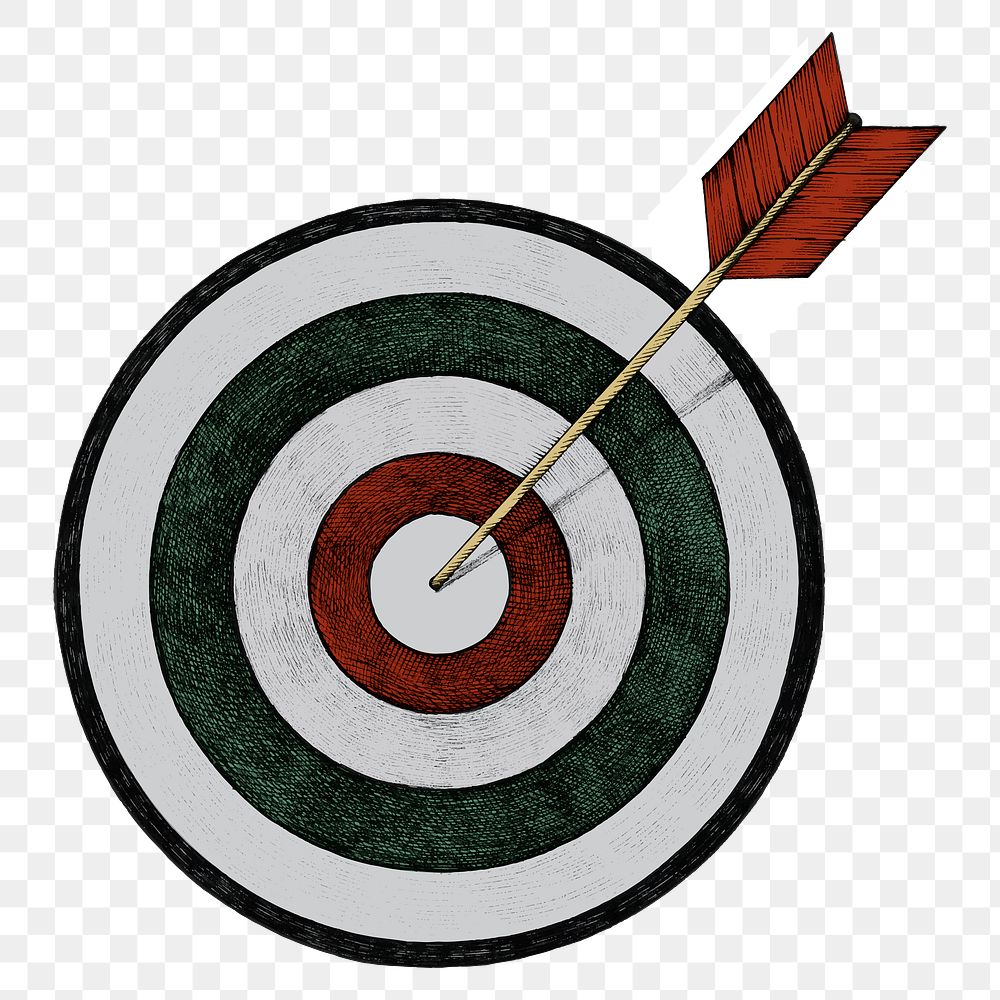 Arrow and target clipart png | Free PNG Sticker - rawpixel