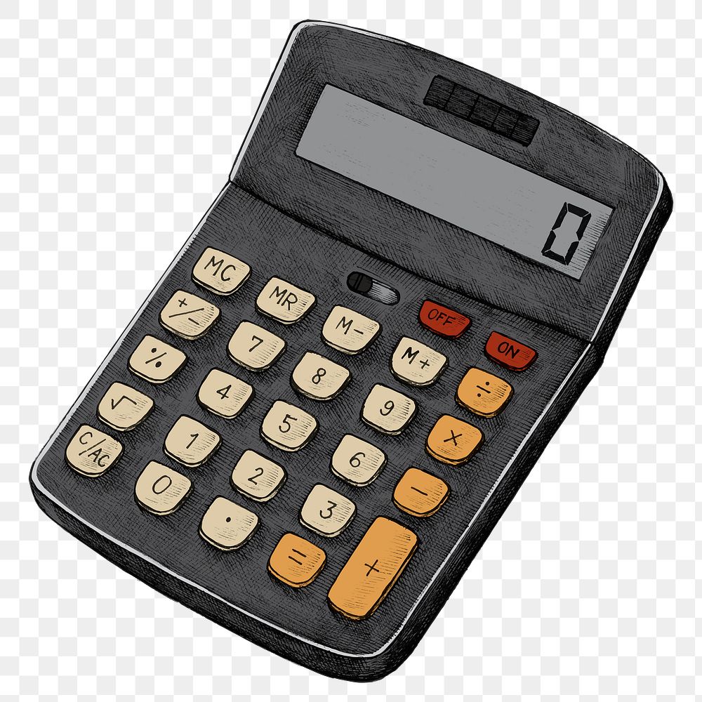 Png vintage calculator cartoon clipart | Premium PNG Sticker - rawpixel