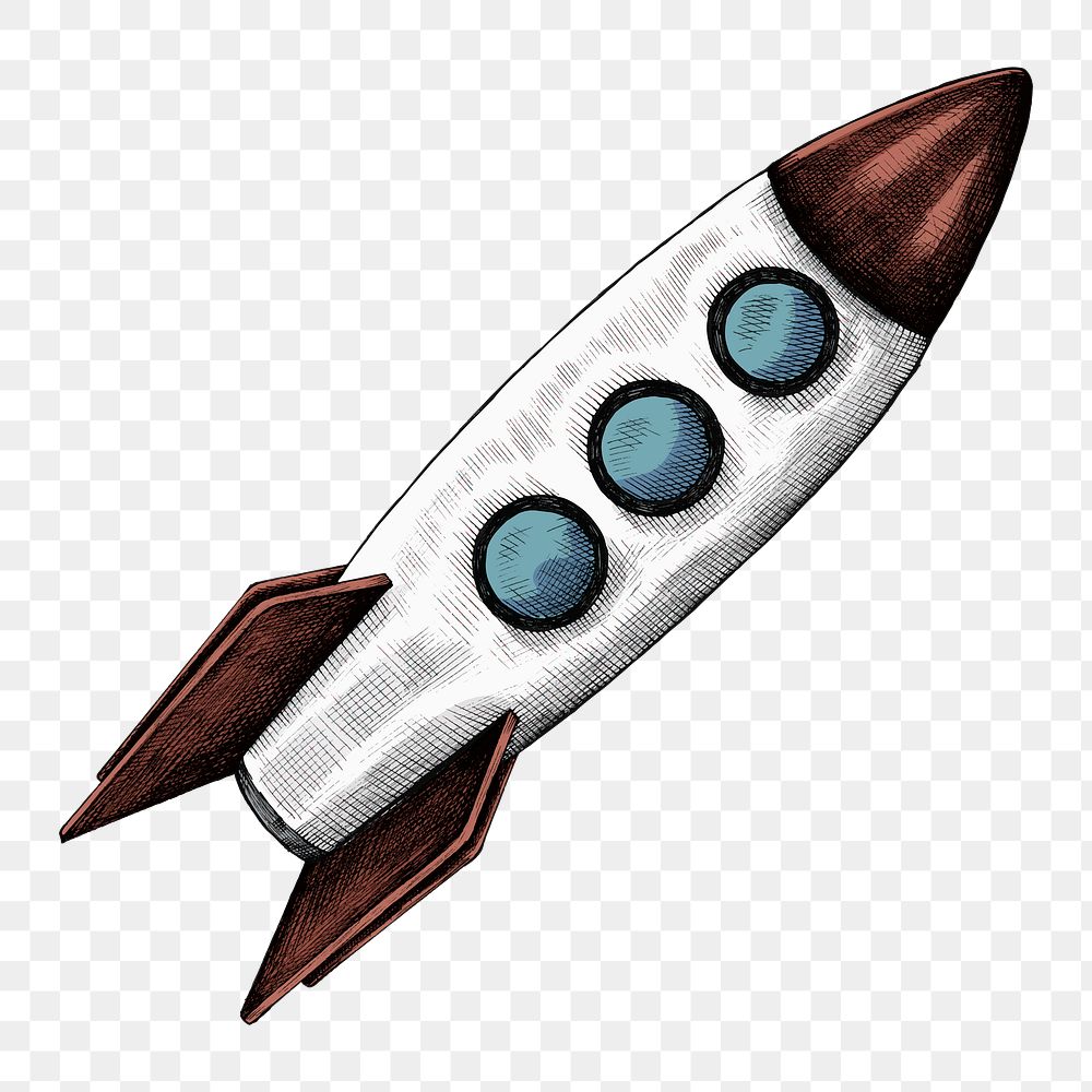 Vintage Rocket Clipart Image