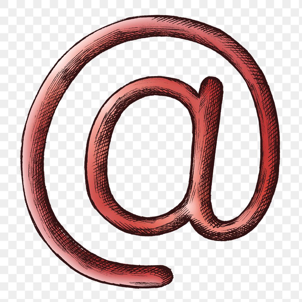 Png at sign clipart red | Free PNG Sticker - rawpixel