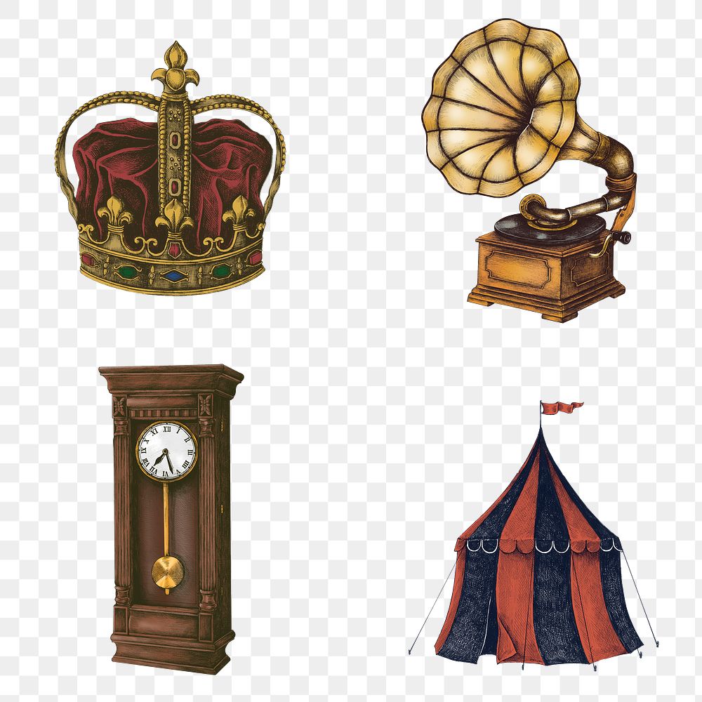 Hand drawn vintage luxury object | Premium PNG - rawpixel