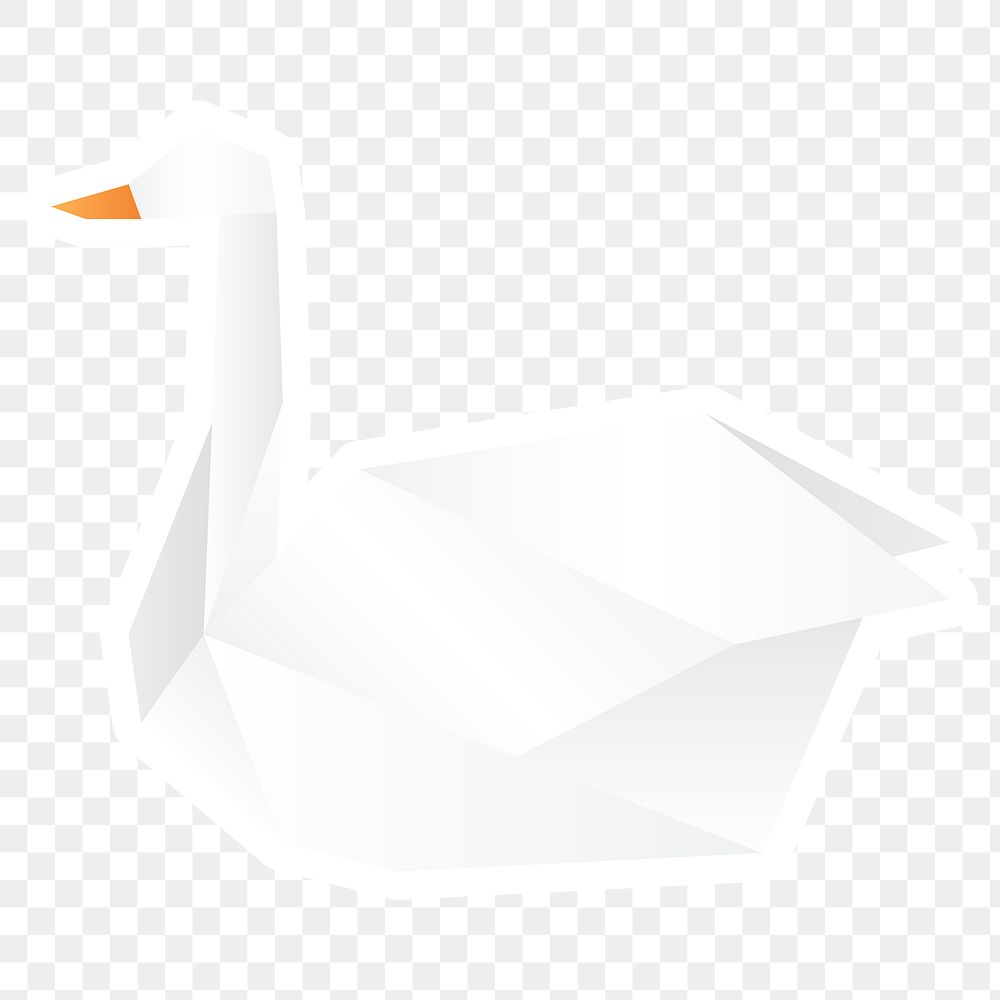 Sticker swan png origami bird | Free PNG Sticker - rawpixel