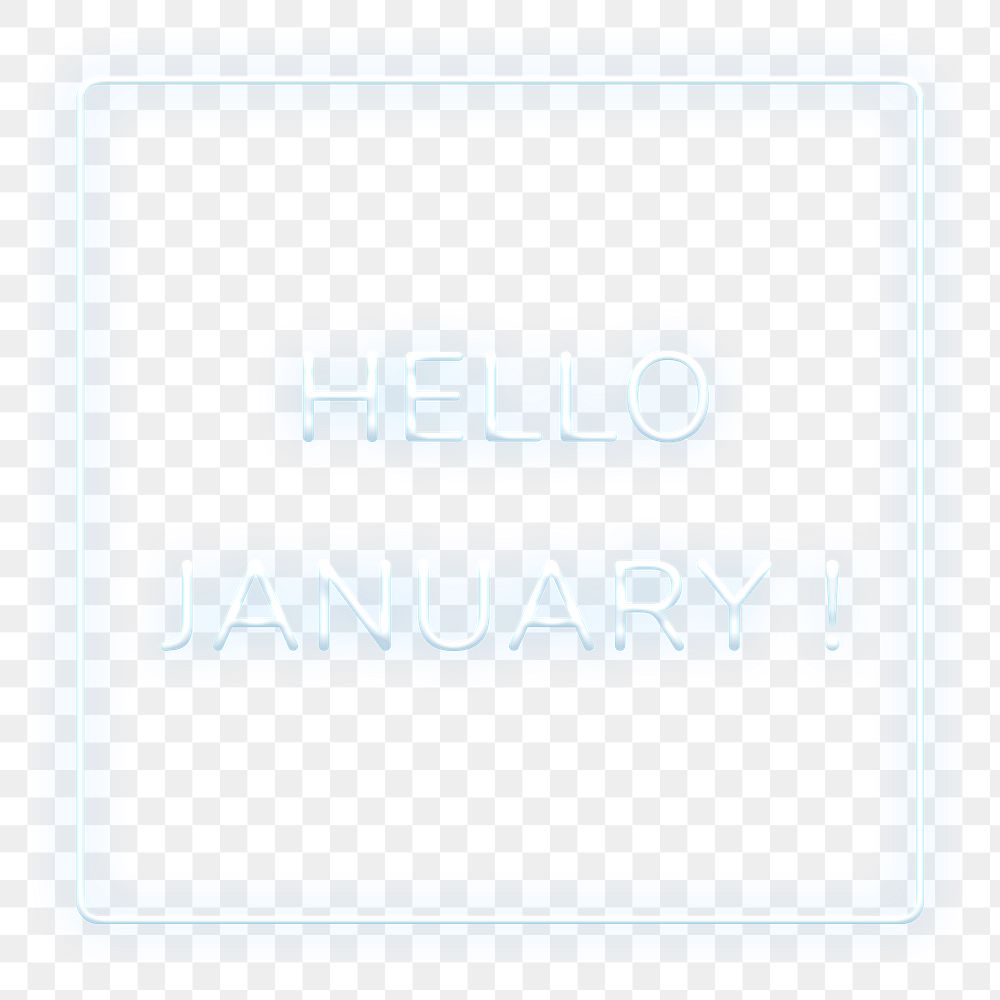 Frame with Hello January! png | Free PNG Sticker - rawpixel