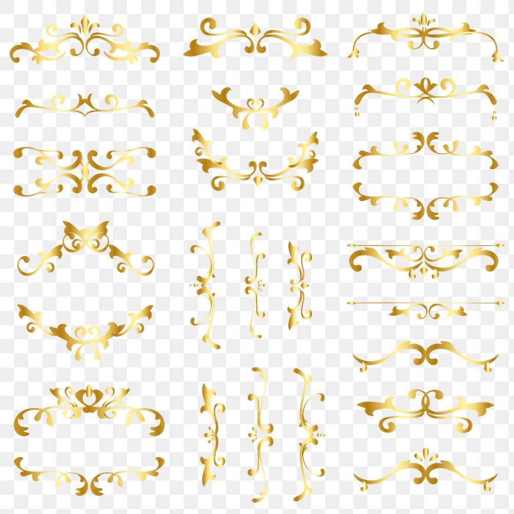 Vintage gold filigree border png | Free PNG - rawpixel