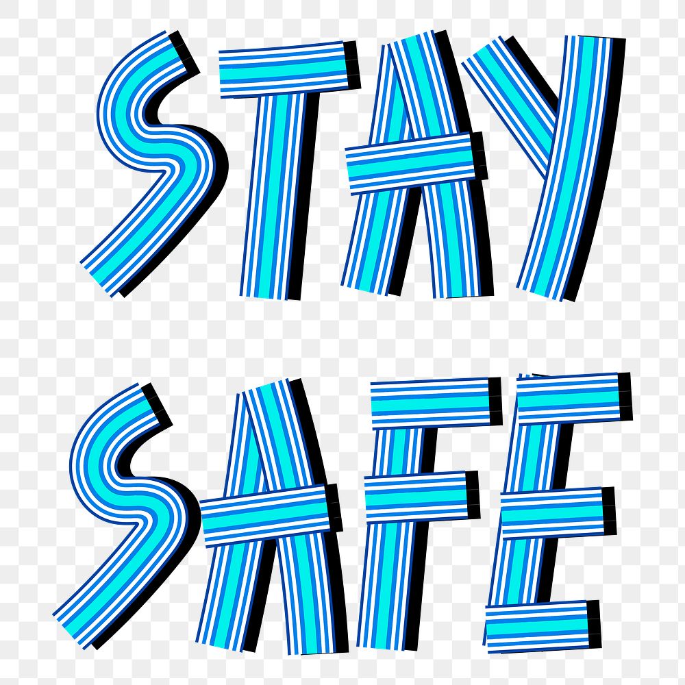 Retro stay safe png concentric | Free PNG Sticker - rawpixel