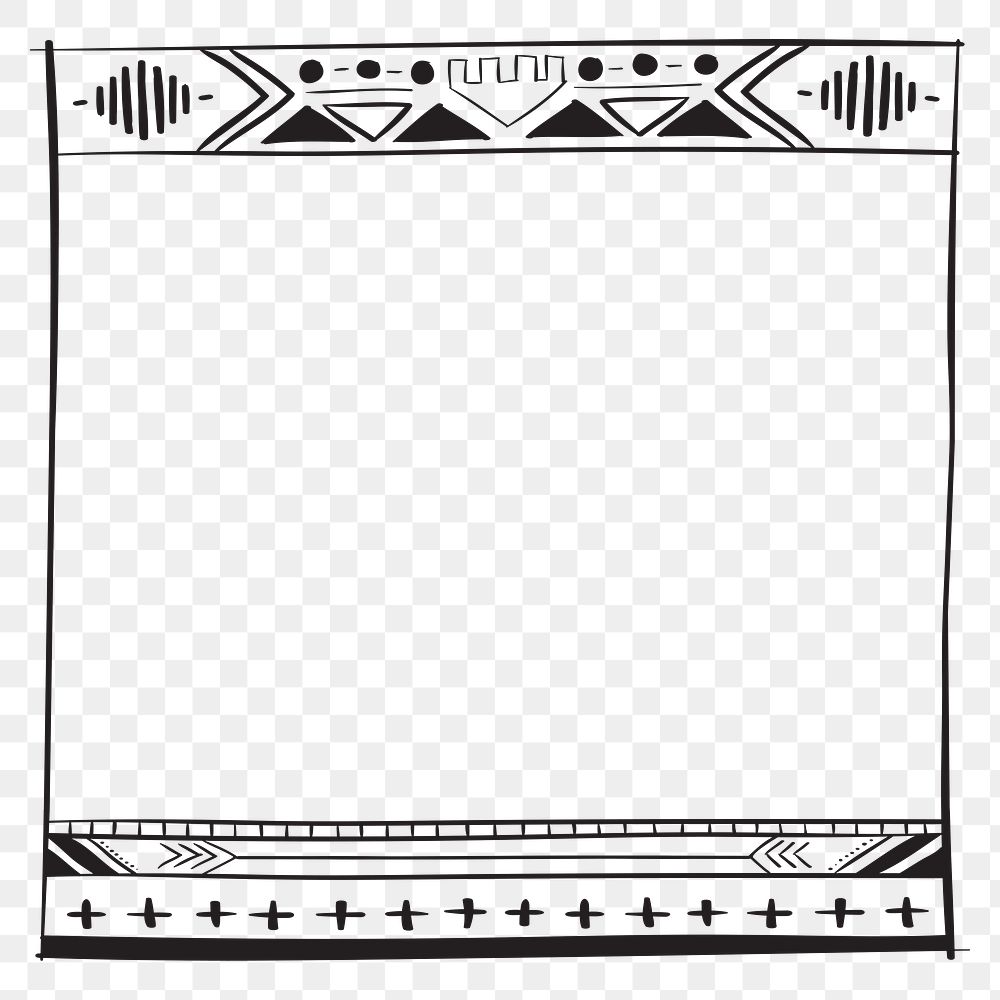 PNG ethnic tribal border frame | Premium PNG - rawpixel