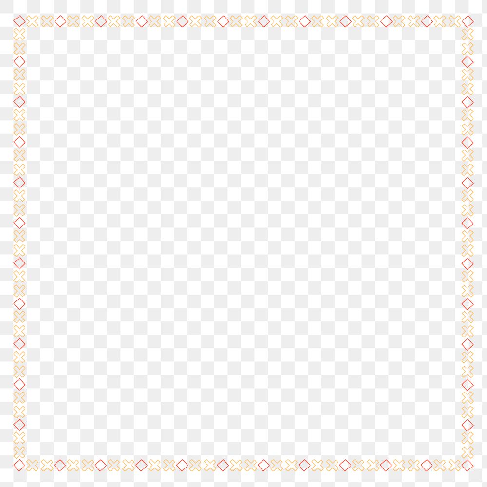 Red and yellow patterned frame | Free PNG - rawpixel