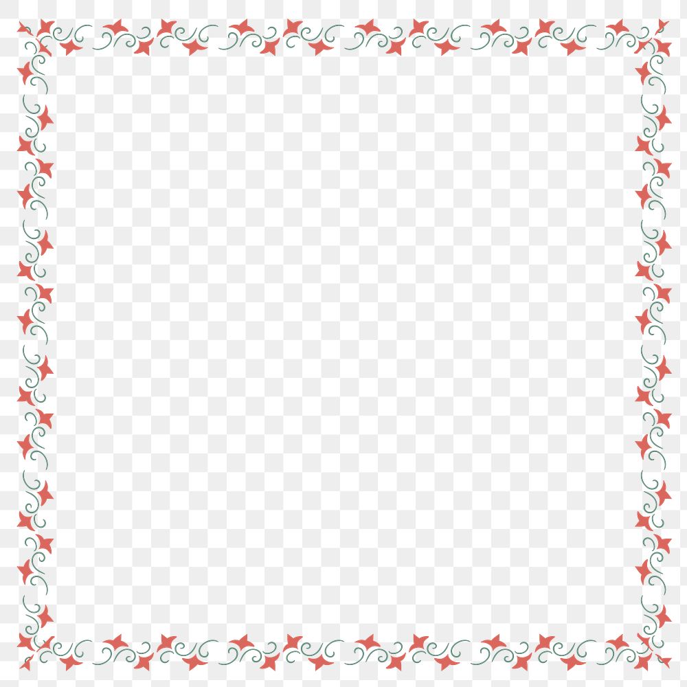 Squared red and green leafy | Free PNG - rawpixel