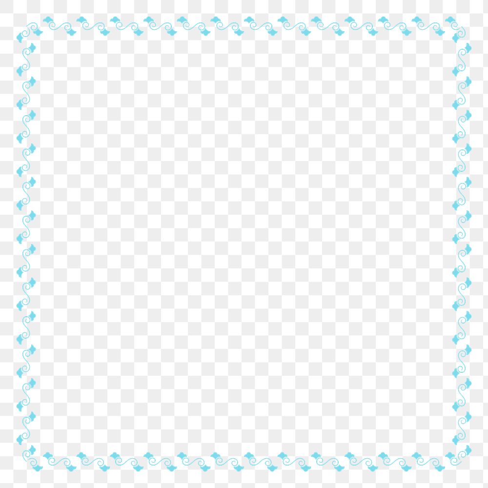 Turquoise ornamental frame design element | Free PNG - rawpixel