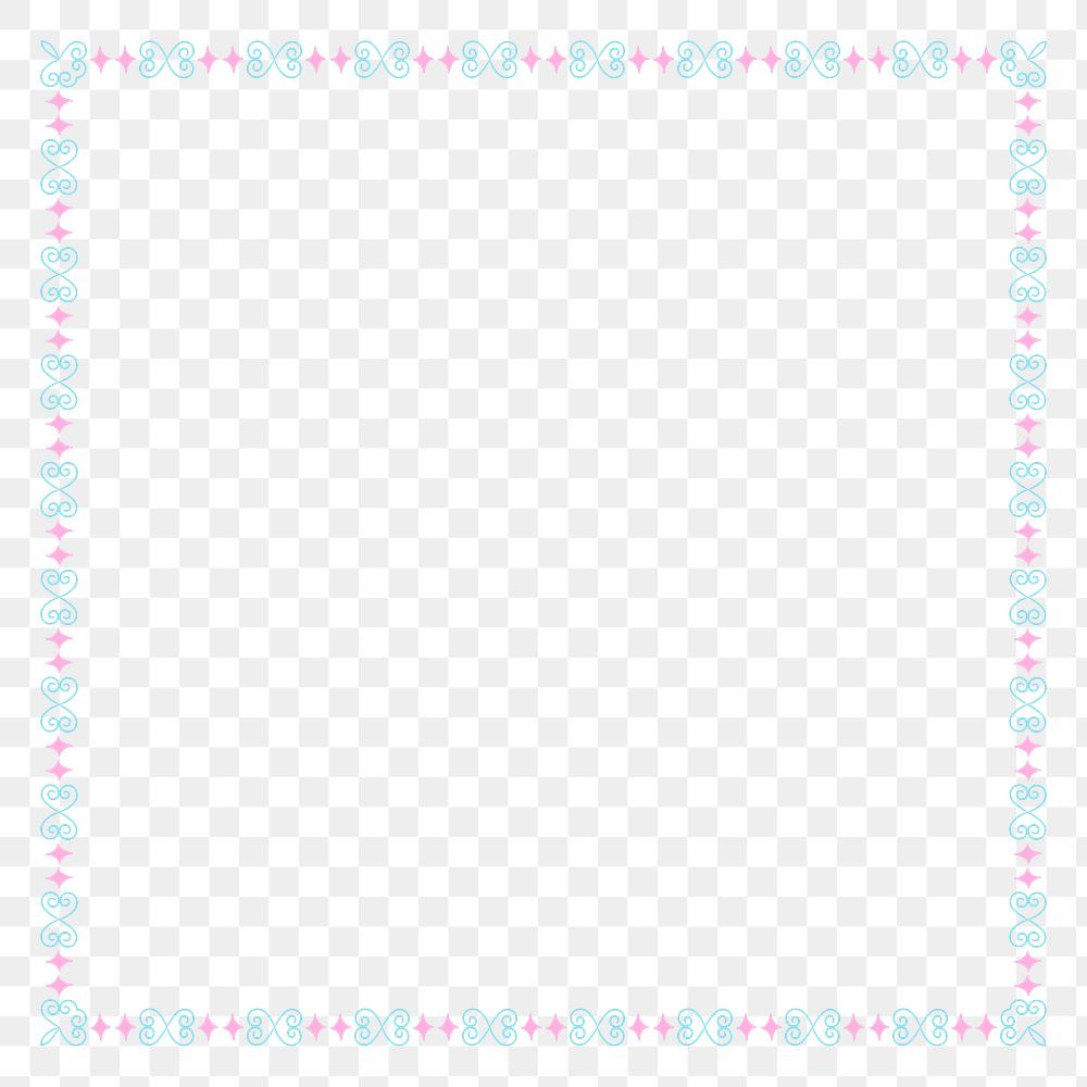 Turquoise ornamental frame design element | Free PNG - rawpixel