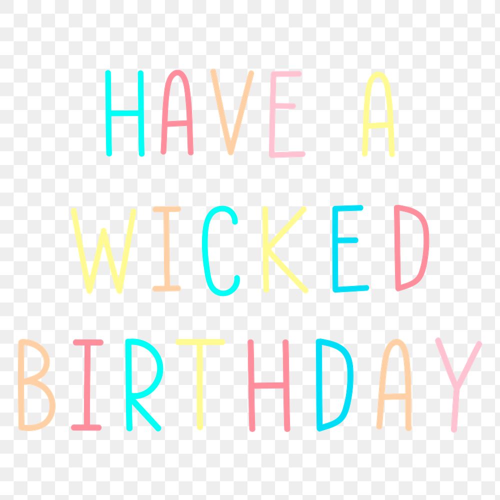 Png have a wicked birthday | Free PNG Sticker - rawpixel