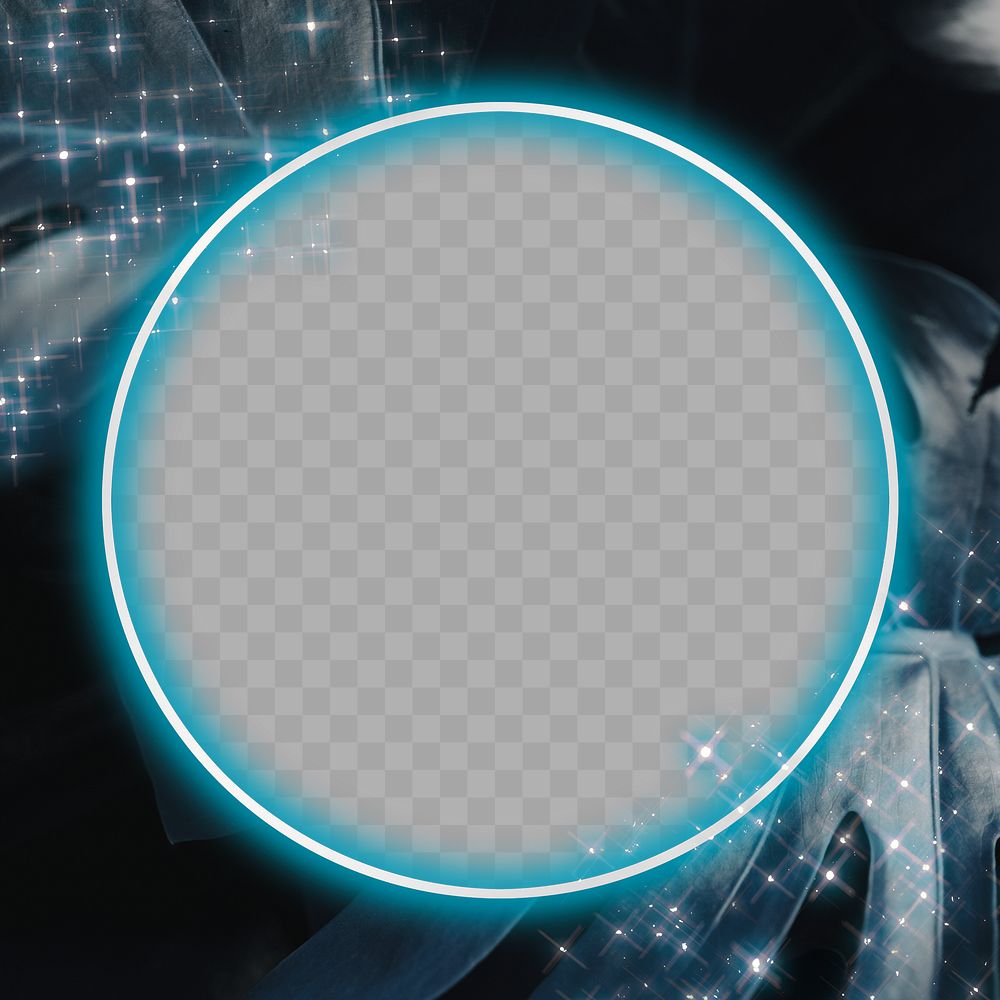 Blue glowing neon frame png | Free PNG - rawpixel