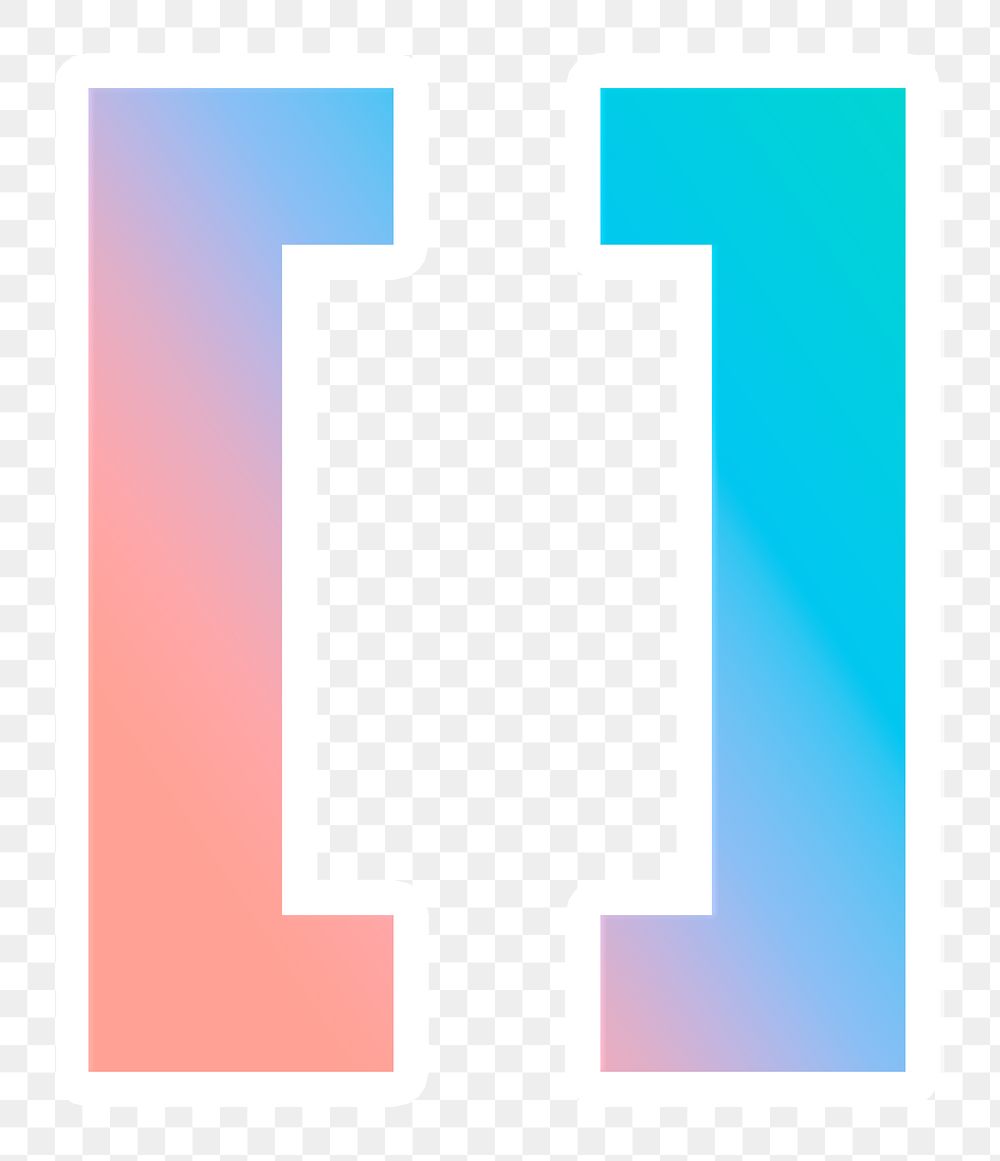 Square brackets png gradient symbol | Free PNG Sticker - rawpixel
