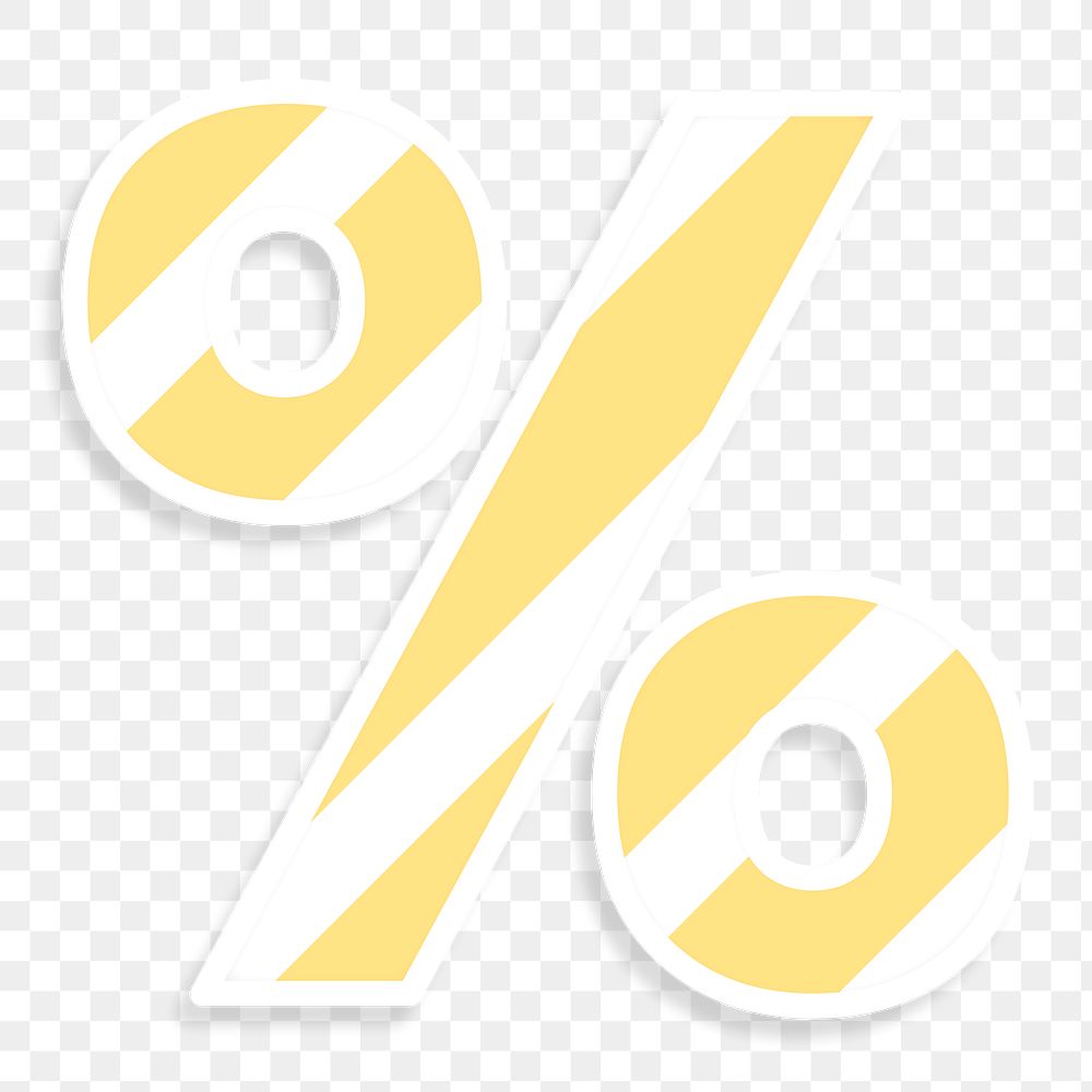 Percentage font sticker graphic png | Free PNG Sticker - rawpixel
