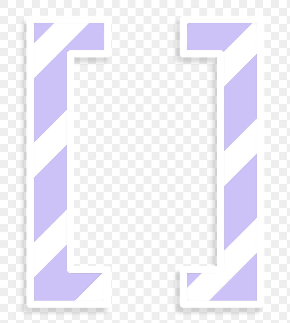 Square brackets mark png stripe | Free PNG Sticker - rawpixel