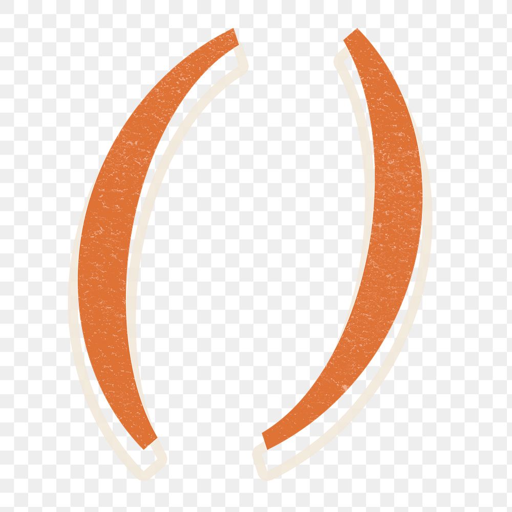 Parentheses sign png lettering icon | Free PNG Sticker - rawpixel
