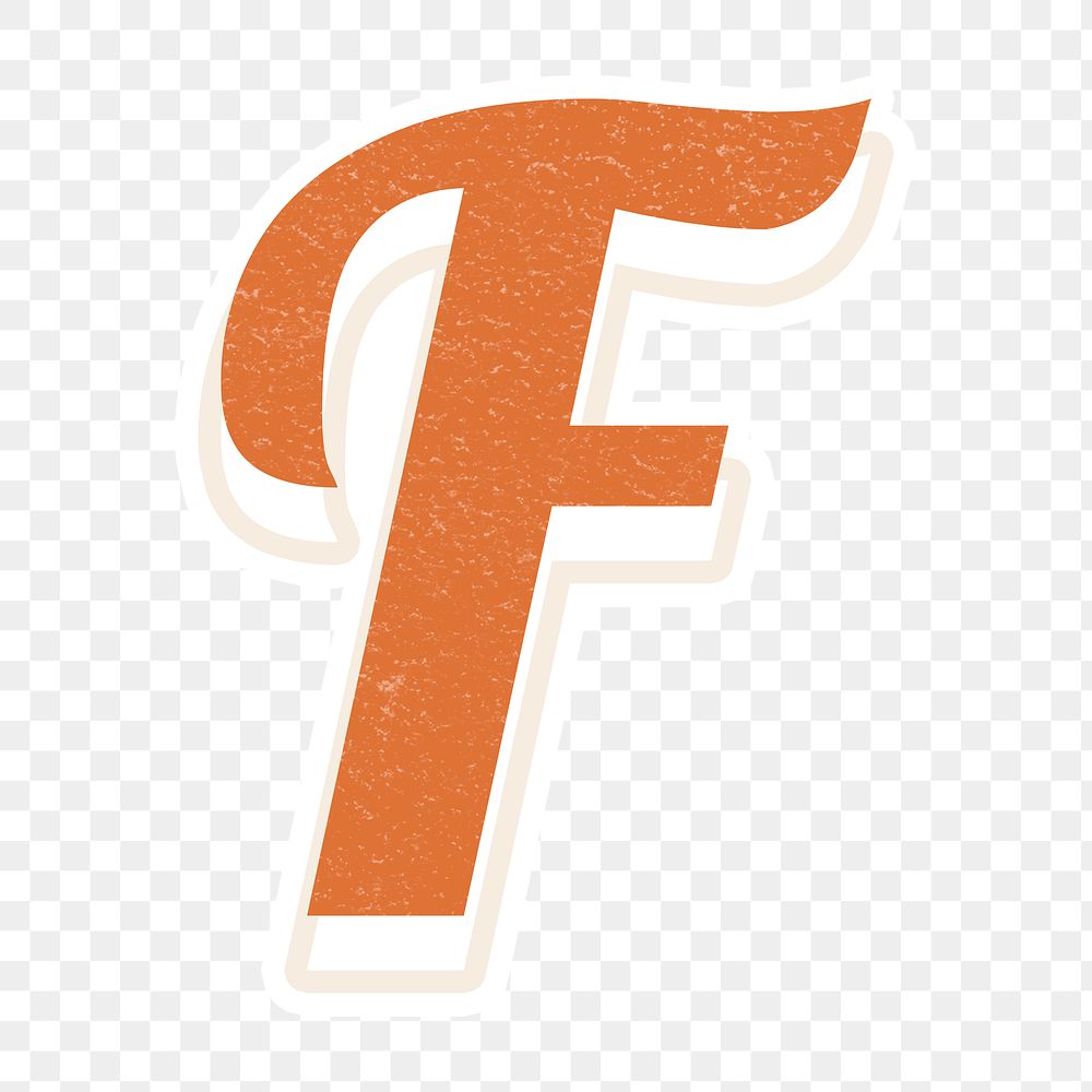 Orange Letter F