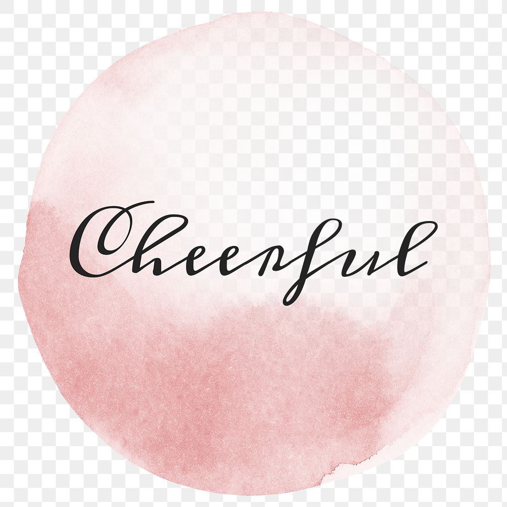Cheerful png calligraphy on pastel | Free PNG Sticker - rawpixel